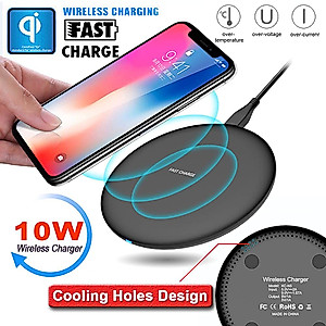 UrbanX OptiPad Fast Wireless Charger Pad for Motorola Droid Turbo 2 / ThinkPhone/Defy 2 / Edge+ 5G UW (2022) / X30 Pro/Edge 30 Pro/Edge (2022) / Edge 30 Ultra / 10W Fast-Charging Soft Touch Top