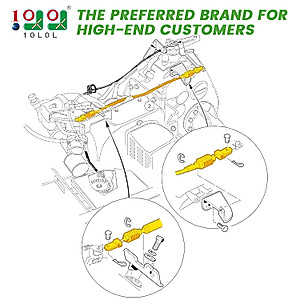 10L0L Golf Cart Brake Cable Set for Club Car DS 2000-up, 42inch Brake Cable Kits Suitable for Driver & Passenger Side, OEM# 102022101