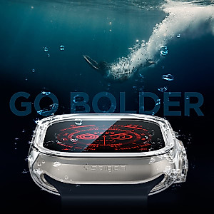 Spigen Ultra Hybrid Designed for Apple Watch Ultra 2/1 49mm Case with Full Coverage Screen Protector - Crystal Clear