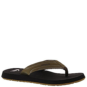 Quiksilver Unisex-Child Youth Monkey Wrench Flip Flop Sandal Big, TAN-Solid, 1(32) M US Little Kid