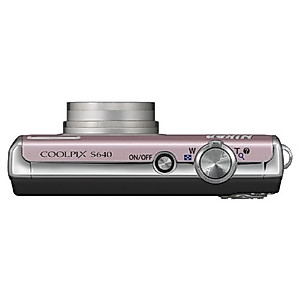 Nikon Coolpix S640 12.2MP Digital Camera with 5x Wide Angle Optical Vibration Reduction (VR) Zoom and 2.7-inch LCD (Precious Pink)
