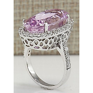 Promsup Women Fashion 925 Sterling Silver Pink Kunzite Ring Engagement Jewelry Size 6-10 (8)