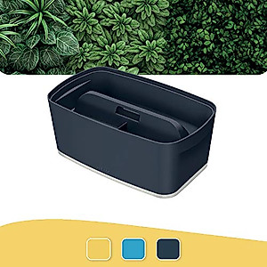 L:MyBox Small with Lid + Organise w. handle Cosy velvet grey Mailorder