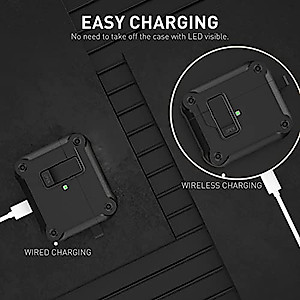 Valkit Compatible Airpods 3rd Generation Case Cover with Lock, Military Rugged Shockproof AirPod 3 Case for Men Women Hard Shell iPod 3 Protective Skin with Keychain for Air Pod 3rd Gen Case