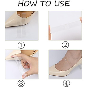 5 Pairs Womens Transparent Silicone Invisible Shoe Strap Elastic Shoes Band High Heels Anti-loose Shoelace for Holding Loose High Heel