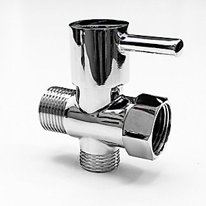 LUXE Metal T-adapter with Shut-off Valve, 3-way Tee Connector, Chrome Finish, for LUXE NEO Bidets