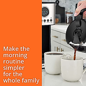 KRUPS Essential 12 Cup Drip Coffee Maker, Digital Programmable Brewer with Auto-Start & Keep Warm