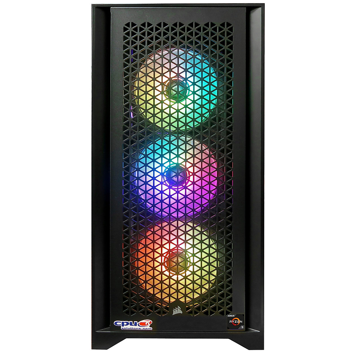 CPU Solutions GamerCore PC RTX 4070, Ryzen® 9 5900X 12 Core 4.8hz - 32GB RAM, 1000GB NVMe 4.0 SSD, RGB Tower Solutions CEG-8679