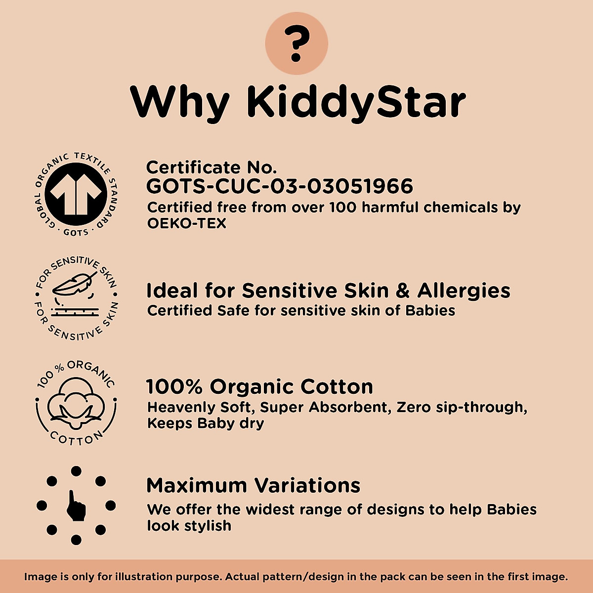 KiddyStar Organic Baby Bibs – Soft, Absorbent Cotton Bandana Bibs for Drooling & Teething – Adjustable & Stylish Baby Gift