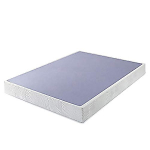 ZINUS Metal Box Spring with Wood Slats, 7.5 Inch Mattress Foundation, Sturdy Steel Structure, Easy Assembly, California King