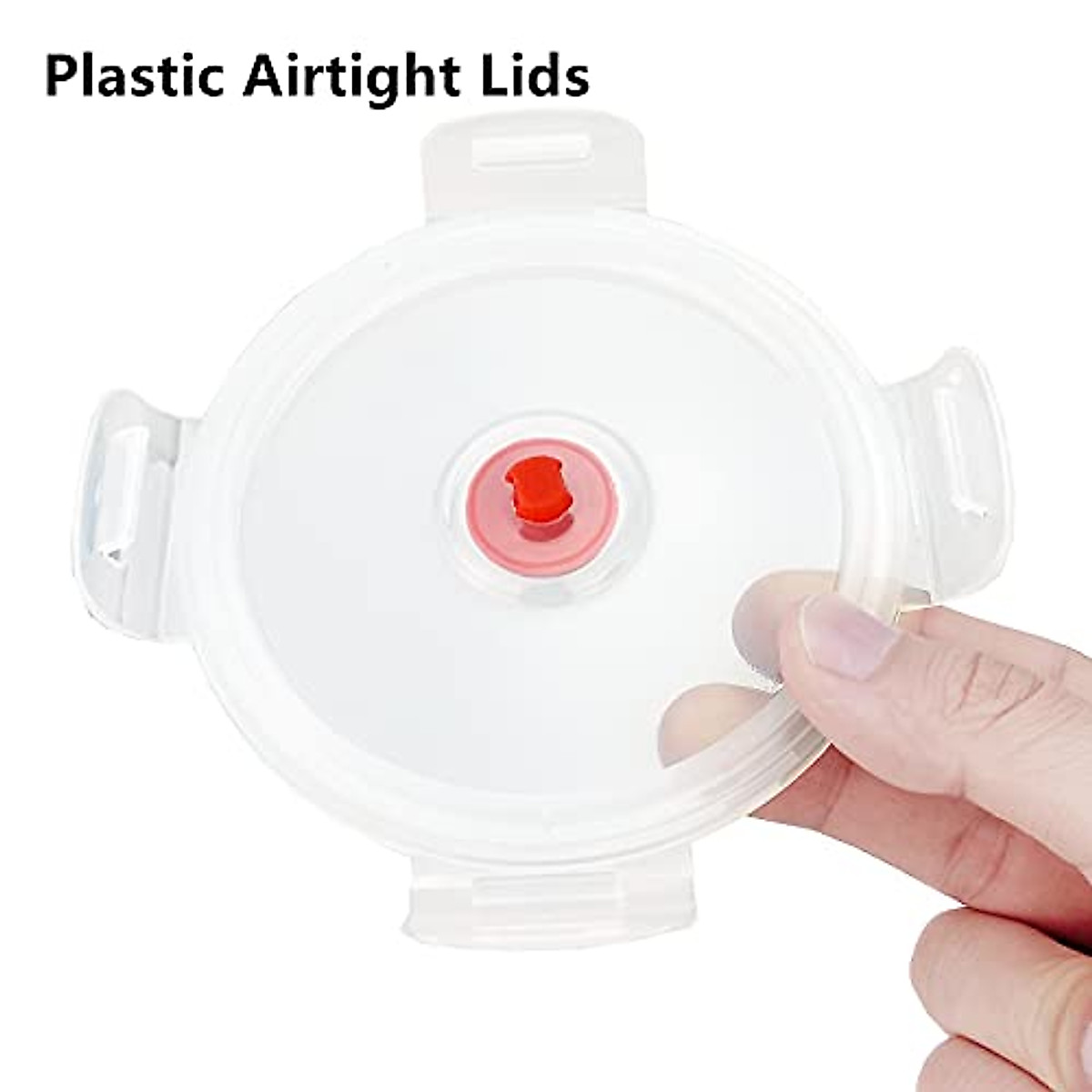 CCyanzi 3piece Round Collapsible Bowl with Lids, Silicone Food Storage Containers, Microwave & Freezer Safe, Space Saving for Kitchen Cabinet and Camping Backpack,(Red Gray)