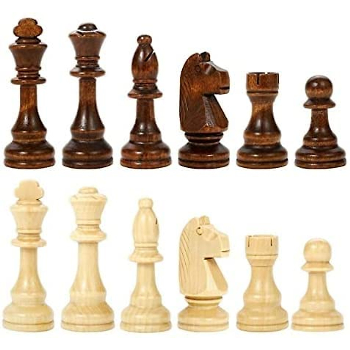 OJOINK Wooden Chess Set, Portable Chess Set for Adults, Folding Wooden Chess Board, for Kids and Adults