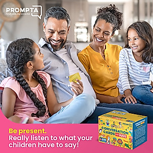 Conversation Cards for Kids – 400 Fun Conversation Starters for Family Game Night or Dinner – Road Trip Must Haves Travel Games for Kids Age 8-12 – Connect and Build Social Emotional Learning Skills