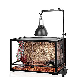 Reptile Tank Heat Lamp Stand Aquarium Stand - Reptile Terrarium Heat Light Stand - Adjustable Metal Heat Lamp Holder, Used for Amphibians, Lizards, Gecko, Tortoise, Snakes, Bearded Dragon, Chicks, etc