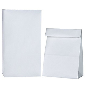 6lb White Rainbow Paper Bags 500 Count (5 x 100 Packs)