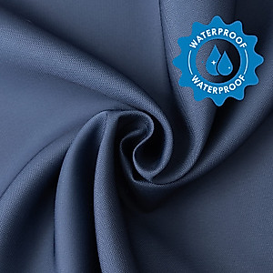 Tritard Nautical Coastal Throw Pillow Covers Set of 2 Decorative Outdoor Pillow Covers Waterproof Fabric Ocean Themed Beach Coral Print Pillowcases for Bedroom Living Room Patio Couch, 18" x 18", Blue