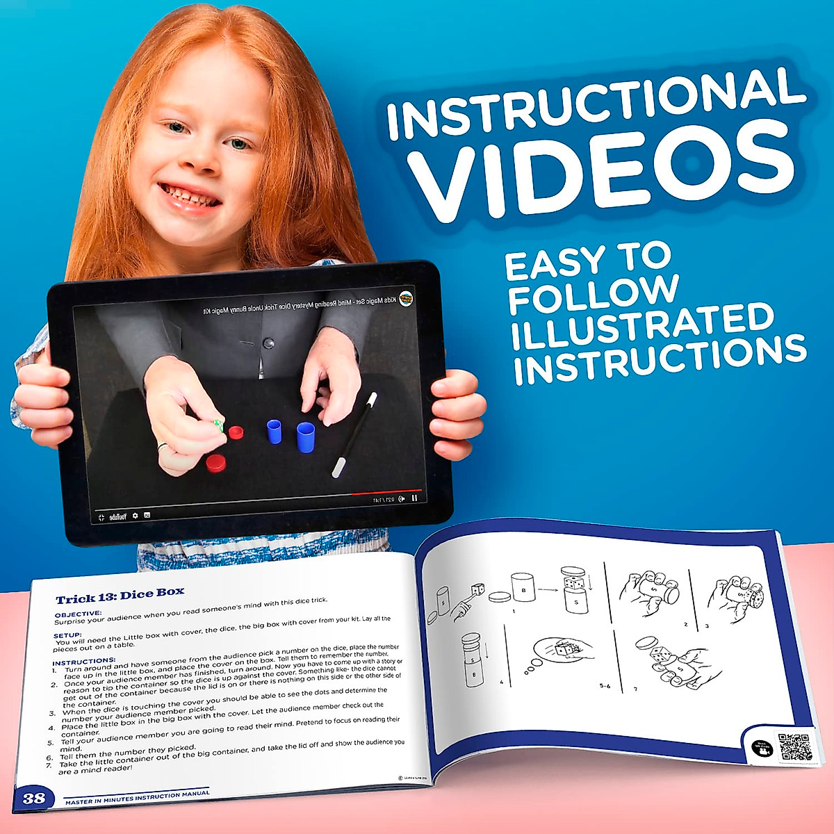 Learn & Climb Beginner Magic Kit for Kids Ages 4-8: Perform 50+ Amazing Tricks