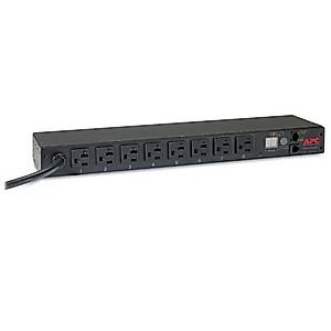 Schneider Electric Rack PDU, Metered, 1U, 20A, 120V, 8 5-20
