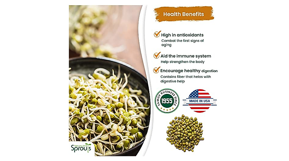 Nature Jims Mung Bean Sprout Seeds - Nutrient-Rich & Non-GMO