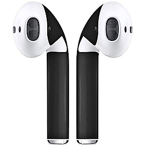 AirPod Skins Protective Wraps - Stylish AirPods Vinyl Sleeves Covers for Protection & Customization - Compatible with Apple Air Pods 1 and 2 - Matte Black Airpod Accessories