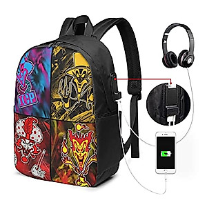 HatChetMan ICP 17 in Backpack USB Charger Bookbag Laptop Bag Bookbag Unisex Classic Fashion Backpack