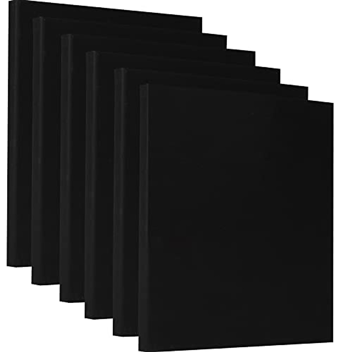 Gredak Black Canvases for Painting, 12x16 Inch 6-Pack Blank Black Canvas, 100% Cotton Stretched Canvas, Paint Supplies for Adult, Perfect Art Supplies for Acrylics and Oil Paints