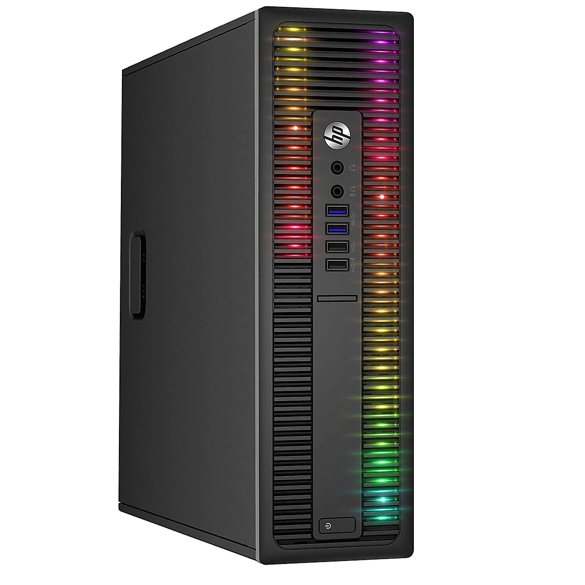 HP Custom Built RGB Lights PC with 24 Inch Monitor ProDesk Desktop Computer Intel Core i5 6500 Quad-Core Processor 16GB RAM 512GB SSD Win 10 Pro Gaming Keyboard & Mouse (Renewed)