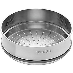 Staub Cocotte with Steamer Round 26cm Graphite Grey