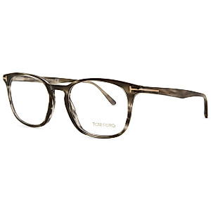 Tom Ford Rectangular Eyeglasses TF5505 005 Striated Gray 52mm FT5505