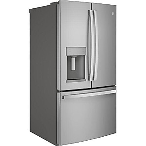 GE GFE28GYNFS 36 Energy Star French Door Refrigerator with 27.8 cu. ft. Total Capacity Advanced Water Filtration System Turbo Cool Freeze Settings + LED Lighting in Fingerprint Resist Stainless Steel