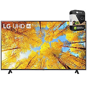 LG 55UQ7570PUJ 55 Inch 4K UHD Smart webOS TV 2022 Bundle with 2 YR CPS Enhanced Protection Pack