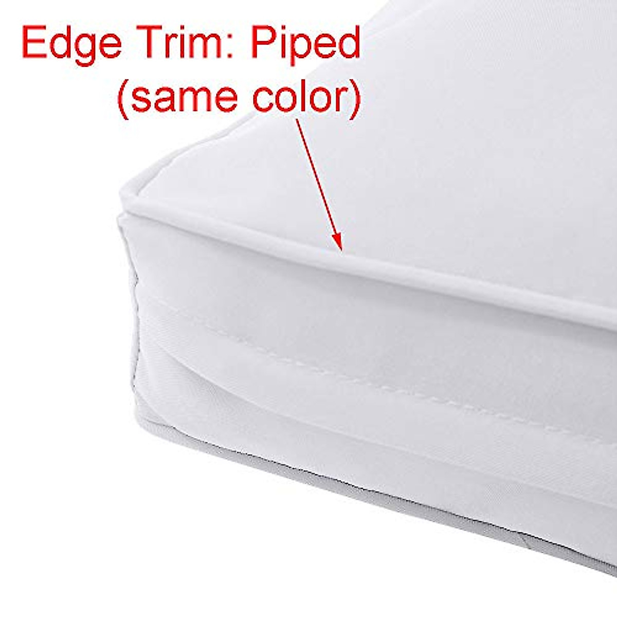 Prolinemax |Cover ONLY| Outdoor Style 1 Crib Piped Trim Daybed Mattress Bolster Pillow Fitted Sheet AD002