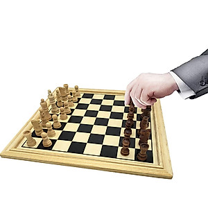 KAILE Deluxe 11.8 Inch 7 in 1 Board Game Set - Chess Set, Checkers, Backgammon, Dominoes, Playing Cards, Poker Dices and Cribbage