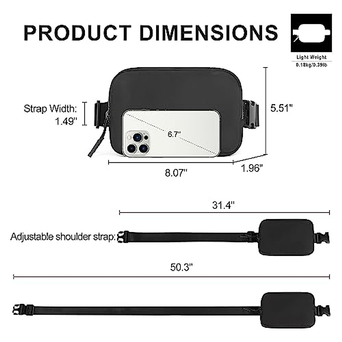 CLUCI Small Belt Bag for Women, Crossbody Everywhere Waist Packs Trendy, Women's Fanny Pack with Adjustable Strap