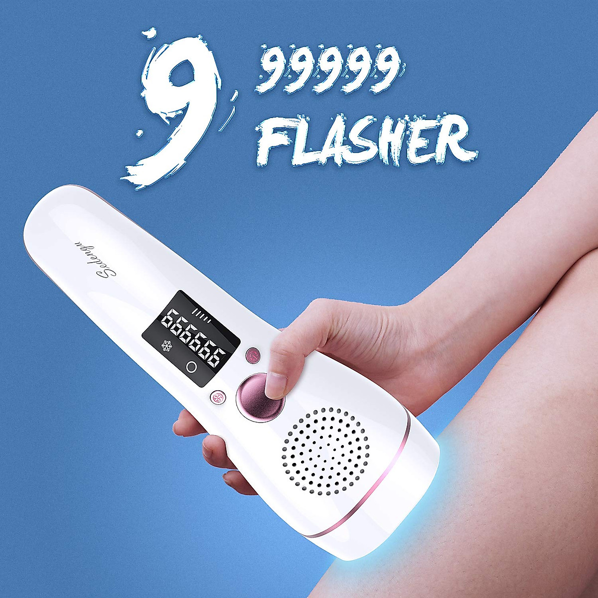 Ice Hair Removal at-Home for Women Permanent IPL Hair Removal Upgrade to 999,999 Flashes Professional Hair Remover Device Care with Icing Sense Painless Treatment Facial Body and Whole Body