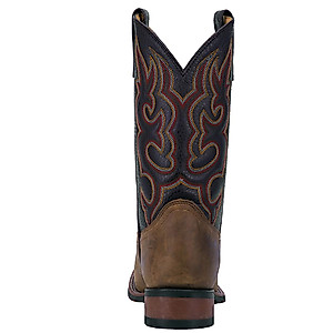 Laredo Mens Lodi Square Toe Roper Dress Boots Mid Calf - Brown - Size 10.5 D