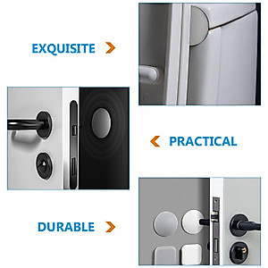 ULTECHNOVO Door Stoppers Wall Protector, 4pcs Silicone Reusable Door Bumper Self Adhesive Quiet Absorbent Gel Door Knobs Wall Protector for Home Office Gray
