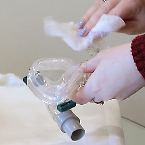 AWOW Scented CPAP Wipes CPAP Mask Cleaner for Daily CPAP/BiPAP Mask Maintenance, 100% Cotton Safe on CPAP Masks, Mildly Scented Citrus Fragrance 62 ct CPAP Mask Wipes (3pk, 186 CPAP Cleaning Wipes)