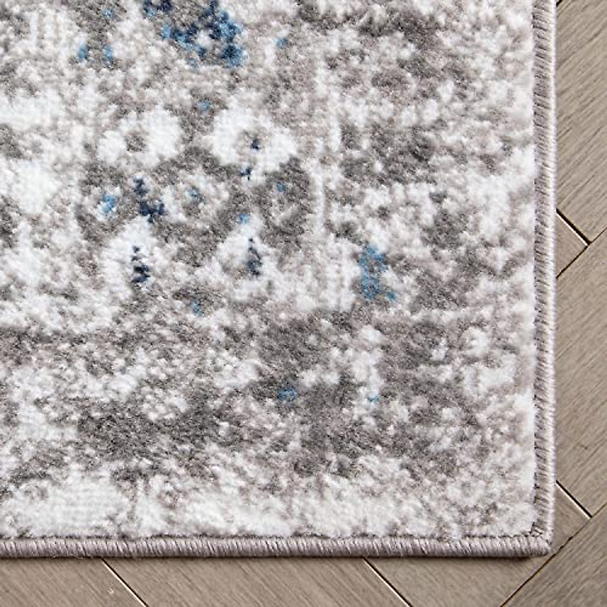 Well Woven Dulcet Trieste Distressed Floral Medallion Pattern Ivory Grey 5'3" X 7'3" Area Rug