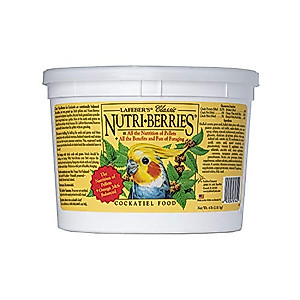 LAFEBER'S Classic Nutri-Berries Pet Bird Food, Made with Non-GMO and Human-Grade Ingredients, for Cockatiels (4 lb)