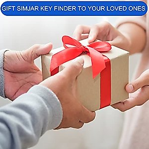 Key Finder with Thinner Receivers & Advanced Fabric Remote, SIMJAR 80dB+ RF Item Locator with 131ft Working Range, 1 RF Transmitter & 4 Receivers