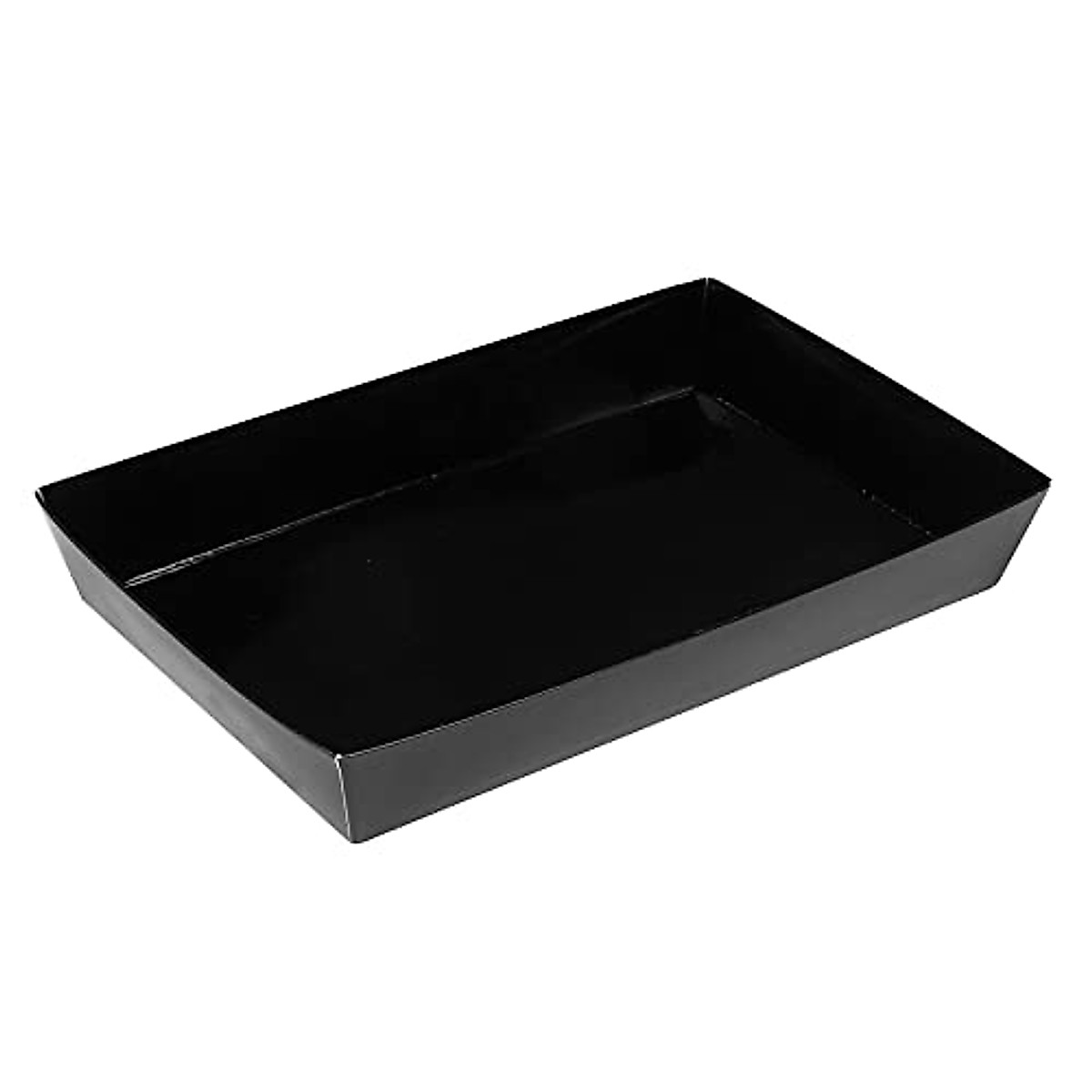 Restaurantware Matsuri Vision 9 x 6 x 1.5 Inch Large Sushi Trays 100 Greaseproof Sushi Packaging Boxes - Lids Sold Separately Disposable Black Paper Sushi Containers For Entrees Or Desserts