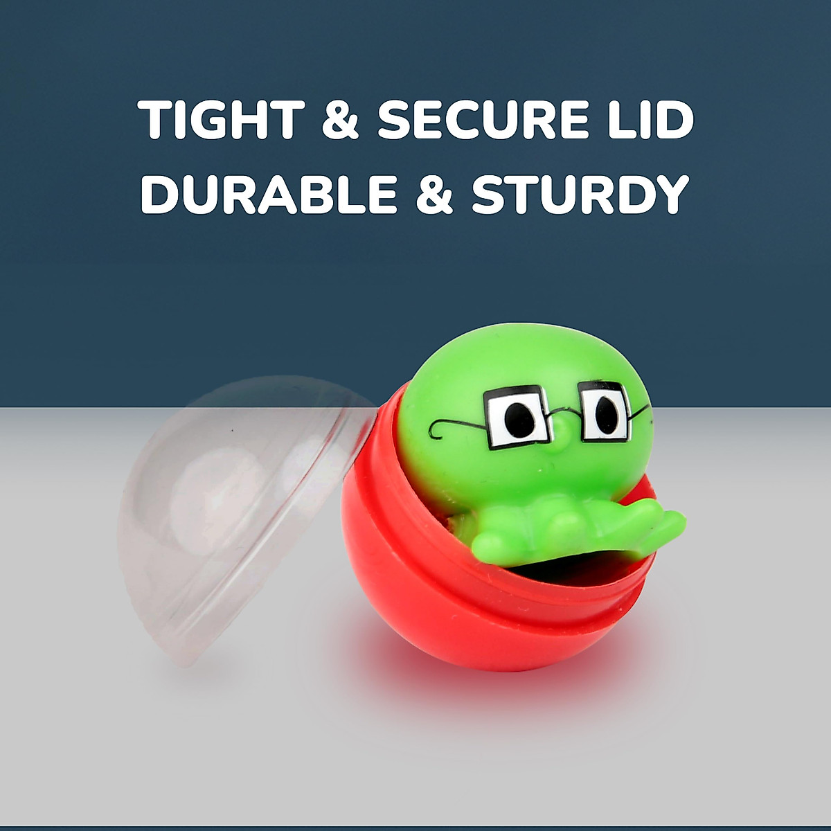 Capsule Vending Machine Translucent Round Capsules Empty 100 pcs 1.1 inch - Gumball Machine Capsules Bulk Party Favors Containers - Easter Basket Stuffers Gifts Pinata Stuffers DIY Craft Supplies