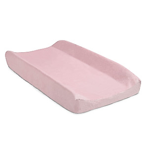 Delta Children Contoured Changing Pad with Plush Cover, Pink