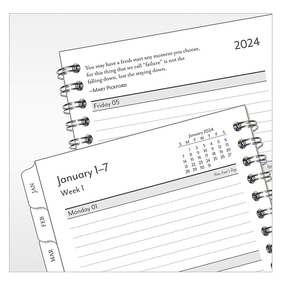 FranklinCovey - Compass Weekly Wire-Bound Planner (Pocket Slim, Jan 2024 - Dec 2024)