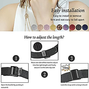 JOYOZY Stainless Steel Mesh bands Compatible For Apple Watch 40mm,Women Bling Protective Crystal Diamond Case with Loop Mesh Strap For Apple watch Series 6/SE/5/4 (No Tool Needed) (Rose Gold, 40MM)