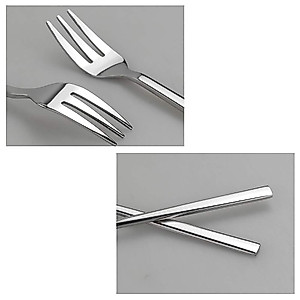 Doryh Stainless Steel Tasting Appetizer Forks, 6.1 Inches, 12 Pieces