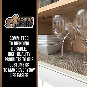 Gorilla Grip Drawer Liner and Flexible Cutting Board Set of 5, Drawer Liner Size 17.5x20 in Beige, 2 Item Bundle