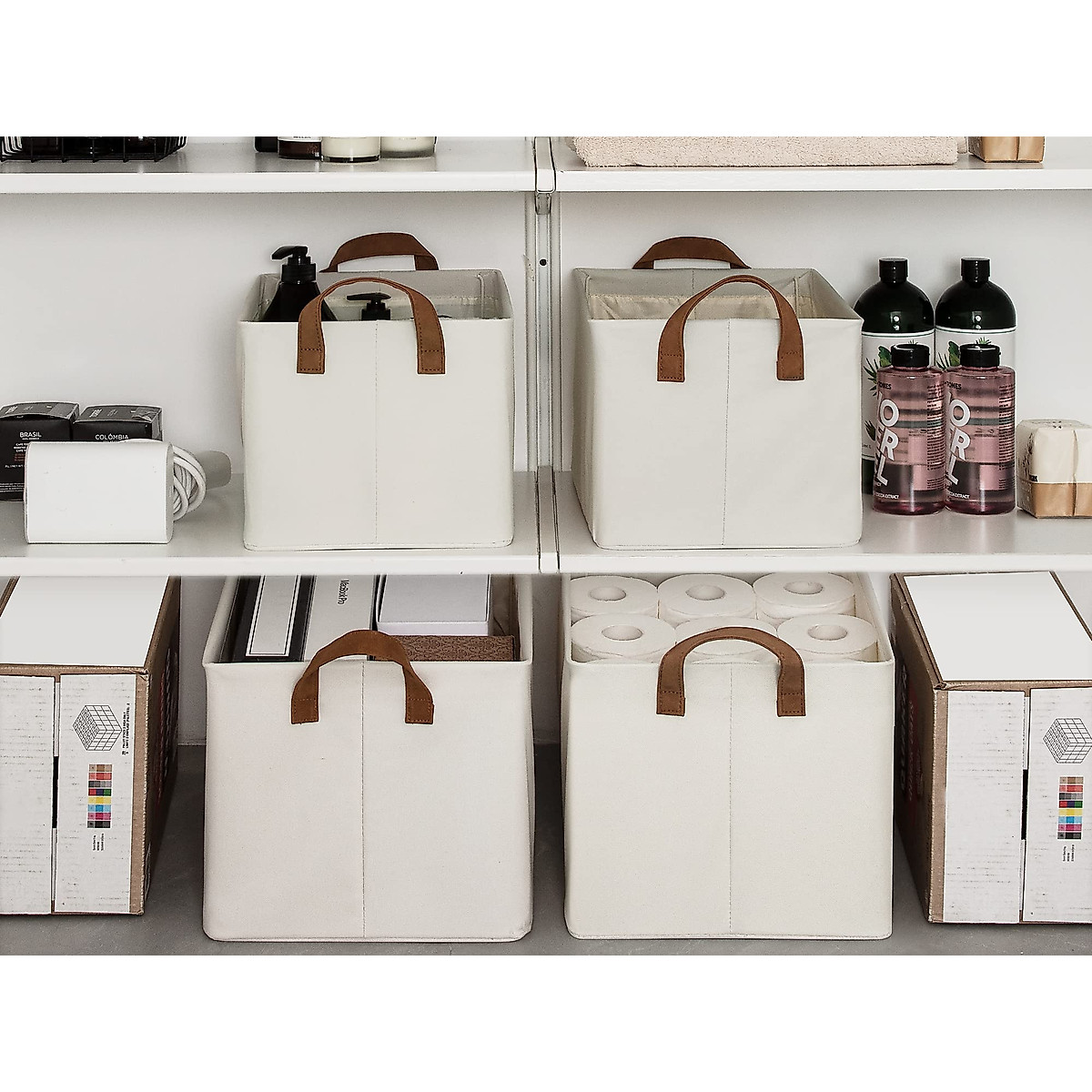StorageWorks Storage Bins for Shelves and Narrow Storage Bins, Small baskets for Organizing