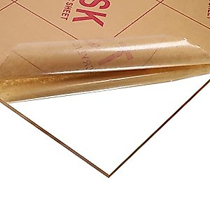 Fielect Clear Acrylic Sheet 11.69" x 8.27" Cast Plexiglass Sheet 0.20" Thick (5mm) Transparent Board Panel with Protective Paper for Home Decor, Craft, Picture Frame, Signs, DIY Display Projects